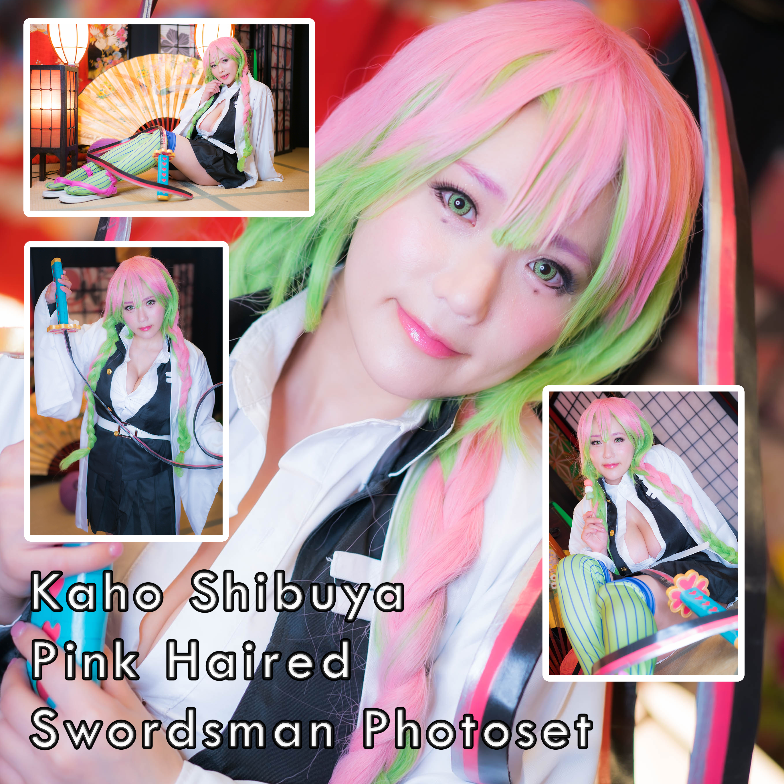 Kaho Shibuya Pink Haired Swordsman Photoset (Digital) – Gravure Kid